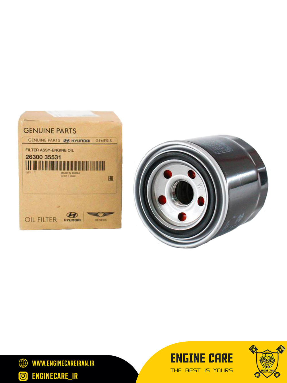 فیلتر روغن هیوندا/کیا اصلی مدل HYUNDAI 26300-35531