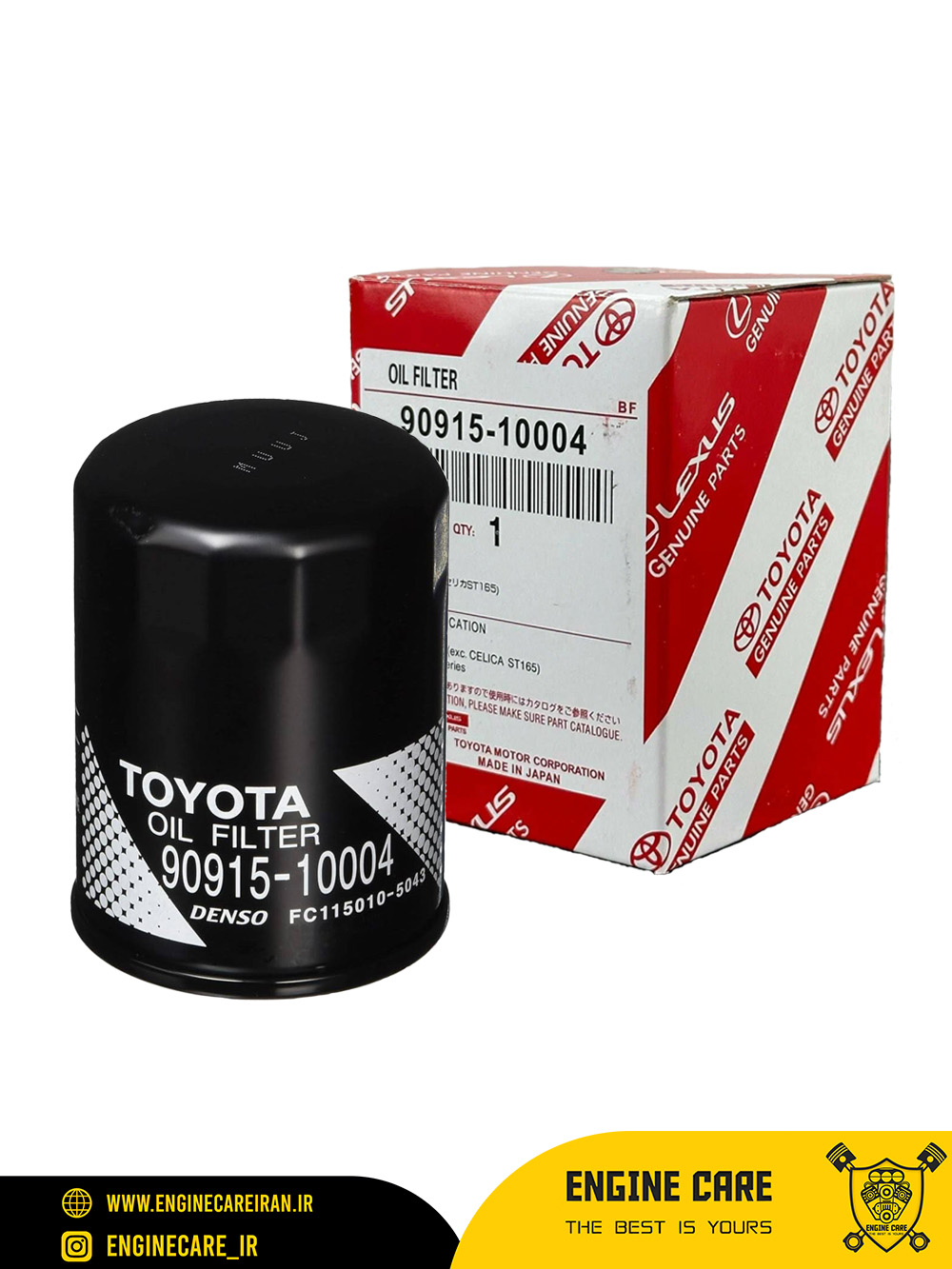 فیلتر روغن تویوتا مدل TOYOTA 90915-10004 جنیون اصلی